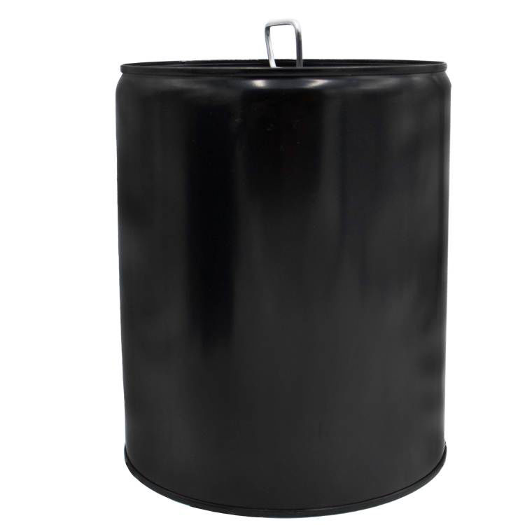 5 GALLON BLACK STEEL TIGHT HEAD PAIL, RIEKE DUST CAP. Pipeline Packaging