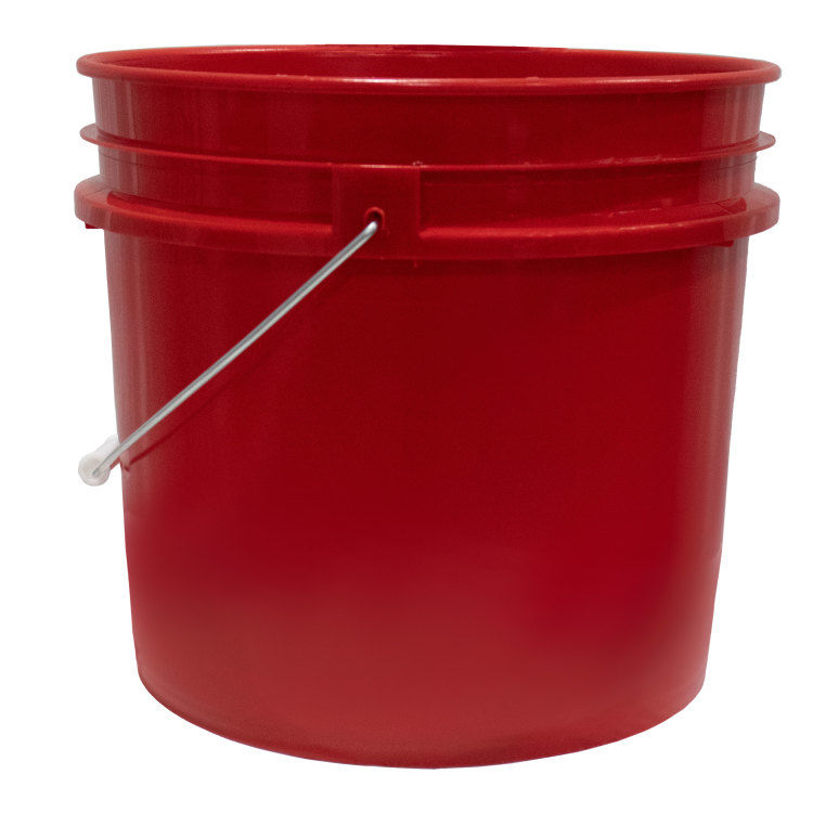 3.5 GALLON RED HDPE OPEN HEAD PAIL. Pipeline Packaging