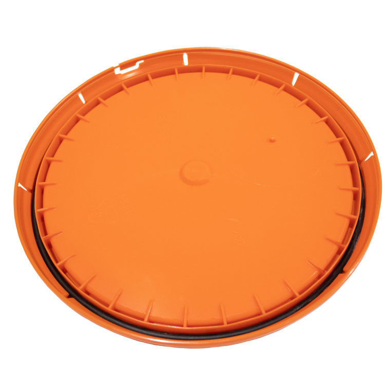 3.5-5 GALLON ORANGE HDPE COVER W/ TEAR TAB AND GASKET. Pipeline Packaging