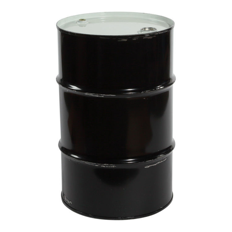 30 Gallon Black Steel Tight Head Drum, Unlined w/ 2" and 3/4" Fittings ...