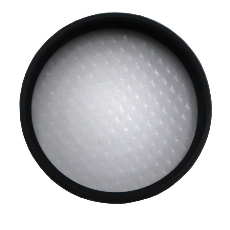 38-400 Black PP Smooth Top, Ribbed Sides Cap with Grooved Foam Vent ...