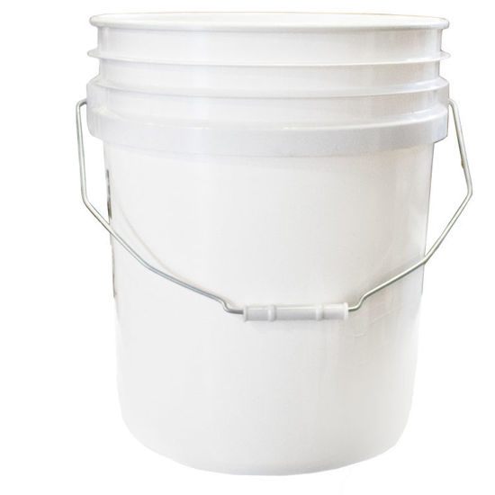 5 GALLON WHITE HDPE STRAIGHT SIDE PAIL W/ TEAR TAP COVER WITH GASKET ...