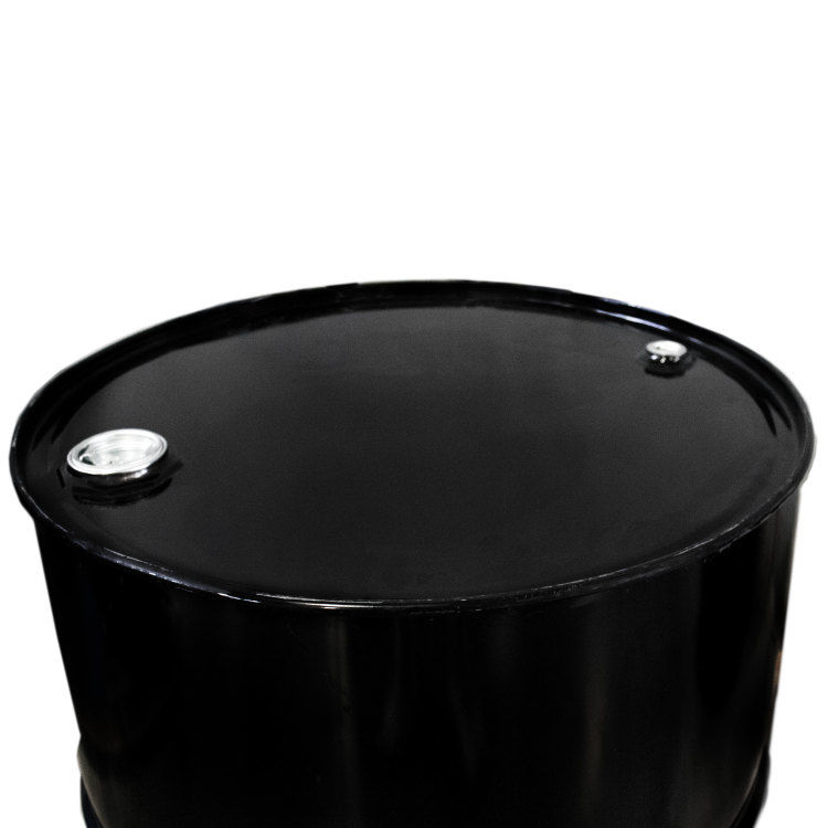 55 GALLON BLACK INHIBITED STEEL TIGHT HEAD DRUM, 2" & 3/4" TRI-SURE ...