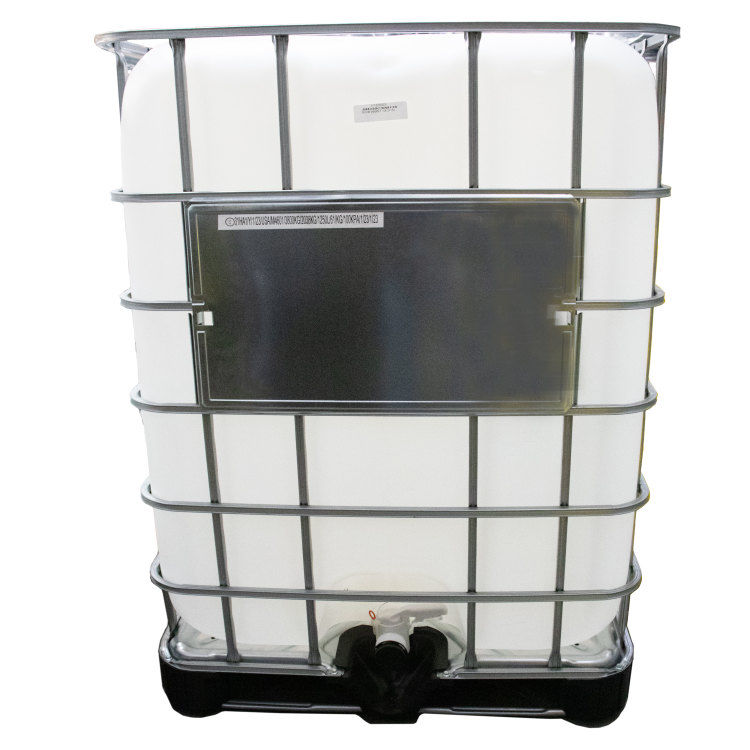 330 GALLON SQUARE NEW IBC TOTE, NATURAL BOTTLE, 6" CAP, 2" POLY ...