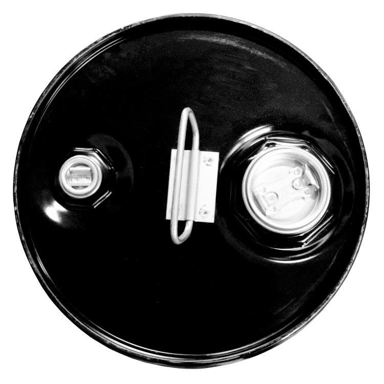 5 Gallon Black Red Phenolic Steel Tight Head Pail, 2" & 3/4" Tri-Sure ...