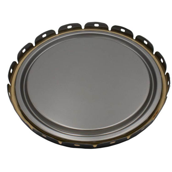 5-Gallon Black Inhibited Steel Straight Side Open Head Pail, w/ Lug ...