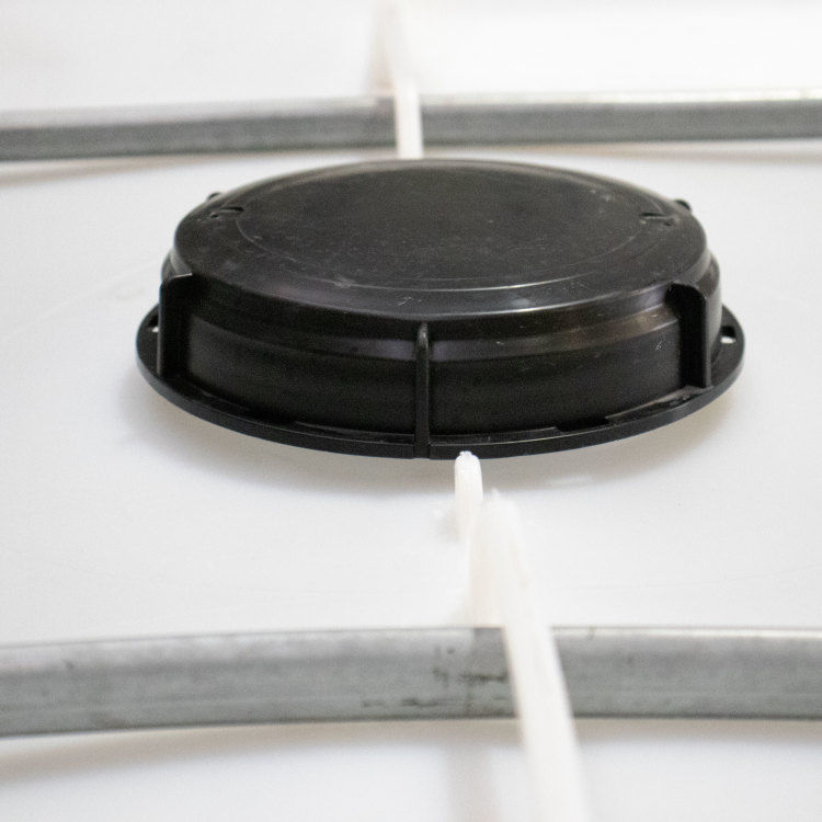 275-Gallon Reconditioned IBC Tote, Natural Bottle, 6" Fill Cap w/ 2 ...