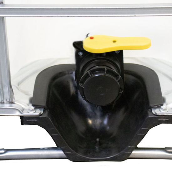 275 Gallon New IBC Tote, Natural New Bottle, w/ 2" Ball Valve w/ EDPM ...