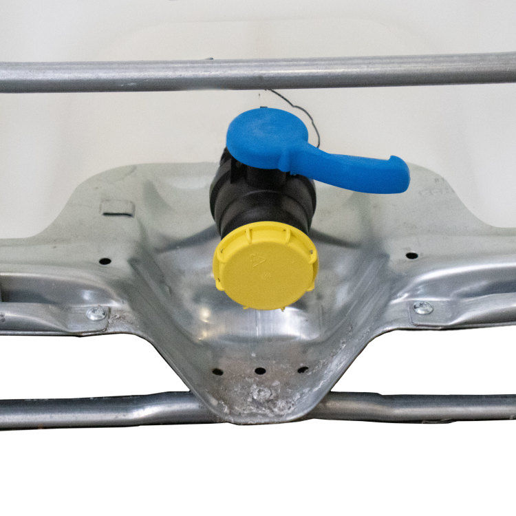 275-gallon IBC Tote, Natural Bottle, 6" Cap, 2" Ball Valve W/ Viton ...
