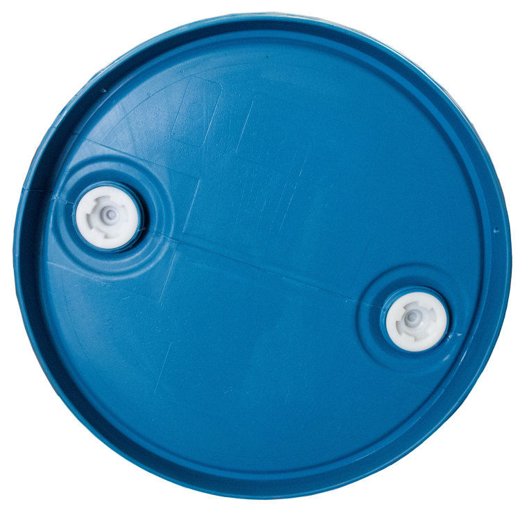 55 Gallon Blue HDPE Plastic Tight Head Drum, 2" Buttress & 2" NPT, UN ...