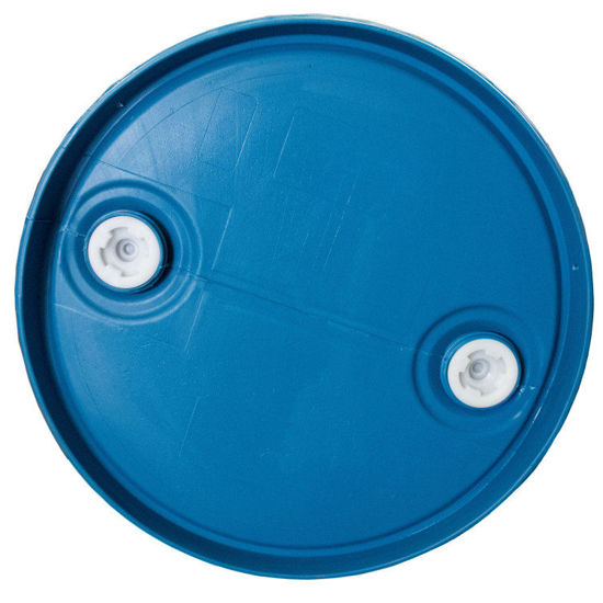 55 Gallon Blue HDPE Plastic Tight Head Drum, 2" Buttress & 2" NPT, UN ...