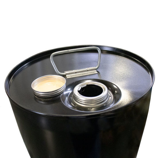 5 Gallon Black Rust Inhibited Steel Tight Head Steel Pail, 2 1/8 ...