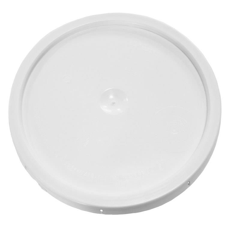 3.5-7 Gallon White HDPE Plastic Tear Tab Cover. Pipeline Packaging