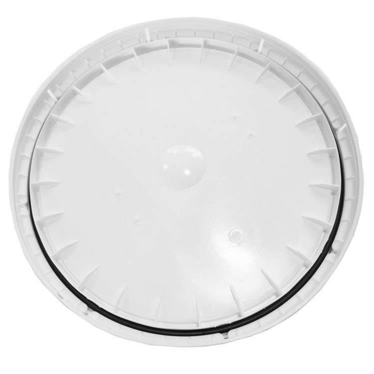 3.5-7 Gallon White HDPE Plastic Tear Tab Cover. Pipeline Packaging