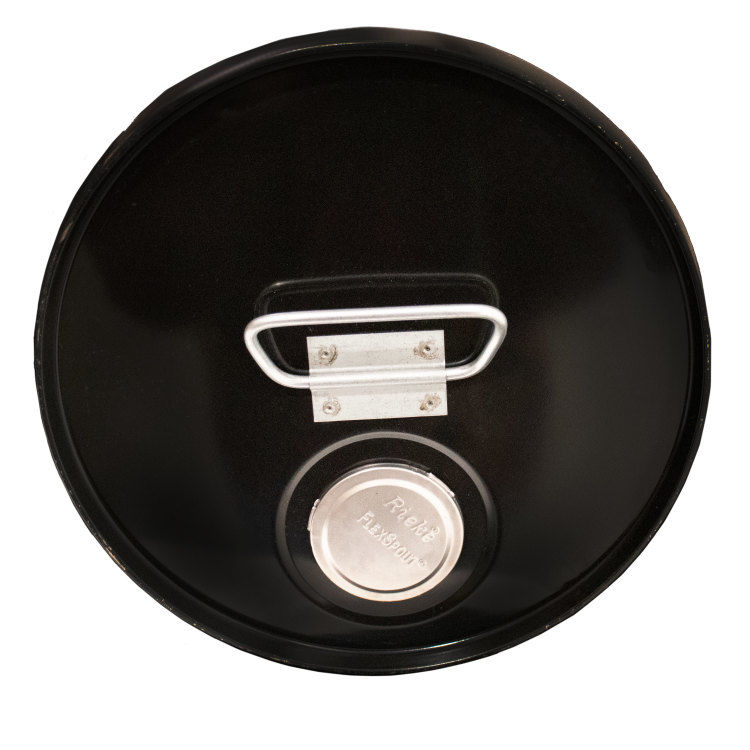 5 Gallon Black Steel Tight Head Pail, Clear Phenolic lining, UN Rated ...