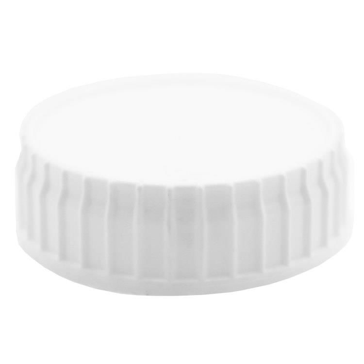 63 MM White PP Plastic Screw Cap, w/ Foam Liner (F-217). Pipeline Packaging