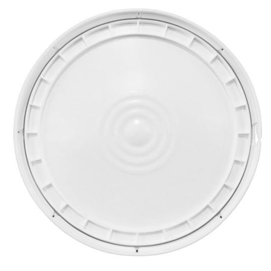 2 Gallon White HDPE Plastic Tear Tab Pail Cover, 70 Mil Thickness ...