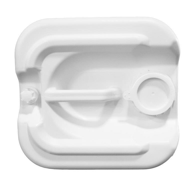 20 Liter White HDPE Plastic Square Tight Head Pail, 70 mm, Closed Vent ...