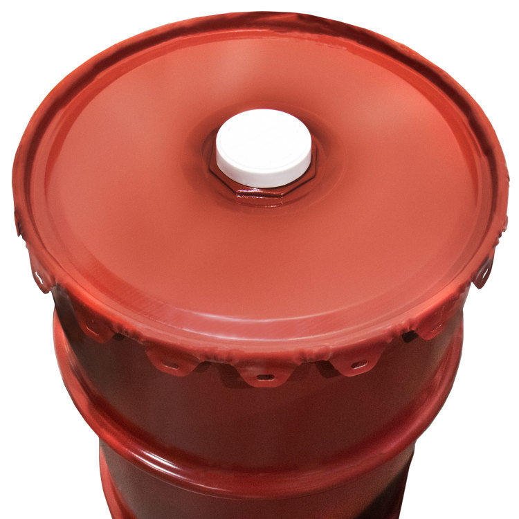 16 Gallon Red Steel Open Head Drum, Grease Keg, Red Luc Cover, 2 ...
