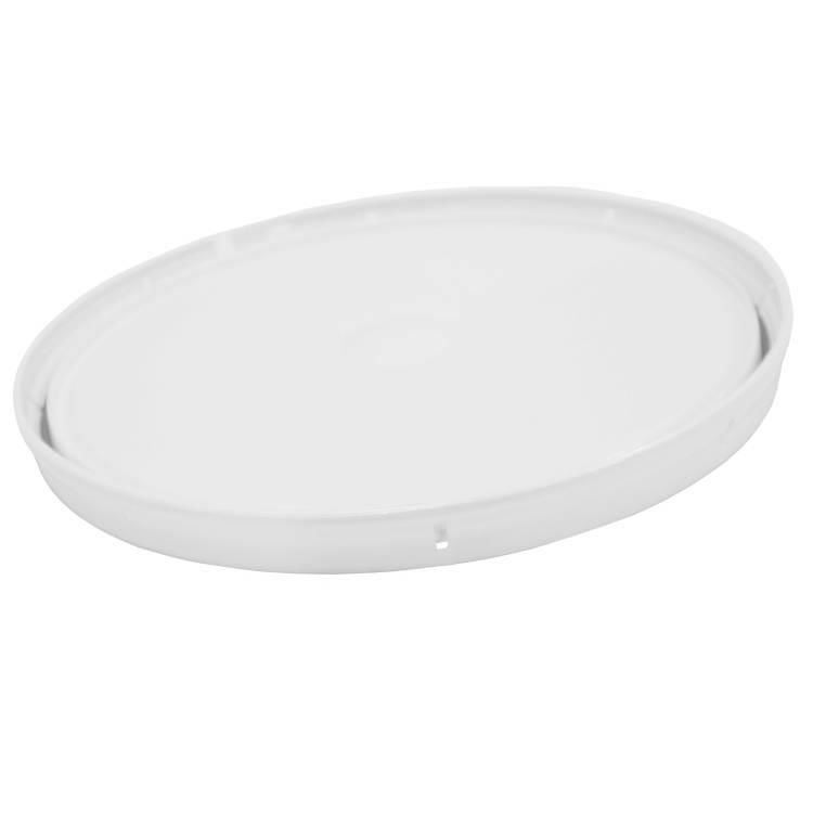 2 GALLON WHITE HDPE COVER, TEAR TAB_W/ GASKET. Pipeline Packaging