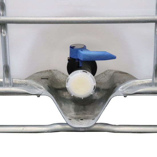 275 Gallon Reconditioned IBC Tote, Natural Bottle, 2 Quick Disconnect ...