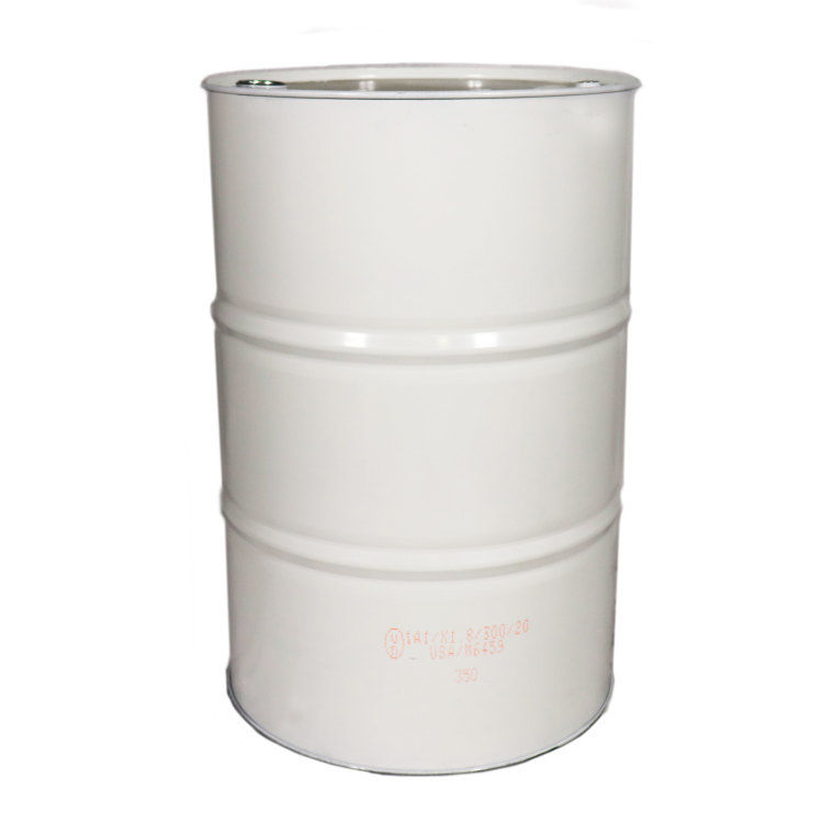 55 Gallon White Steel Tight Head Drum, Unlined White Cover, w/ 2" & 3/4 ...