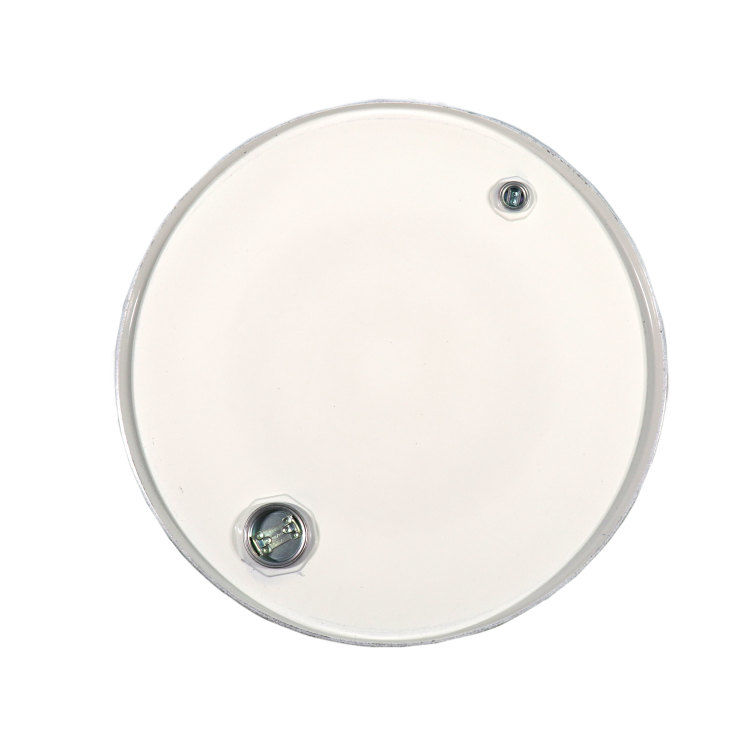 55 Gallon Red Steel Tight Head, Unlined, White Cover, w/ 2" & 3/4" Tri ...