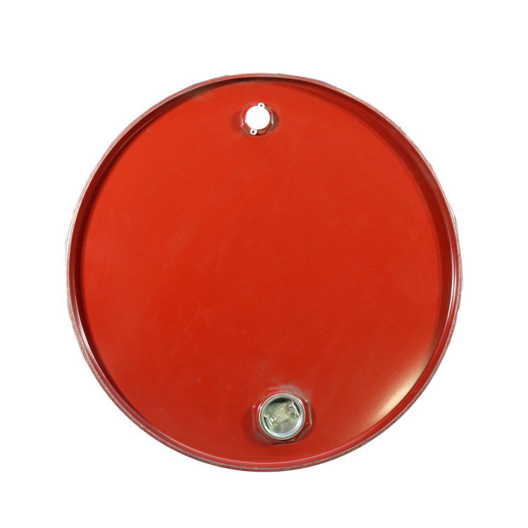 55 Gallon Mobile Red Steel Tight Head Drum, Unlined, Red Cover, w/ 2 ...