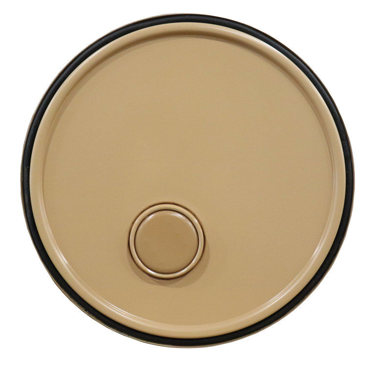 2.5 - 7 Gallon Black Steel Ring Seal Cover, Buff Epoxy Phenolic Lining ...