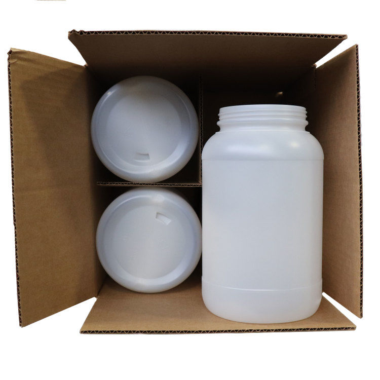 128 oz Natural HDPE Plastic Wide Mouth Jar, Flame Treated, 110-400 Neck ...
