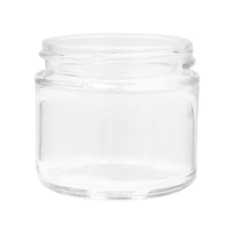 2 oz Flint Glass Straight Side Jar, 53-400 Neck Finish. Pipeline Packaging