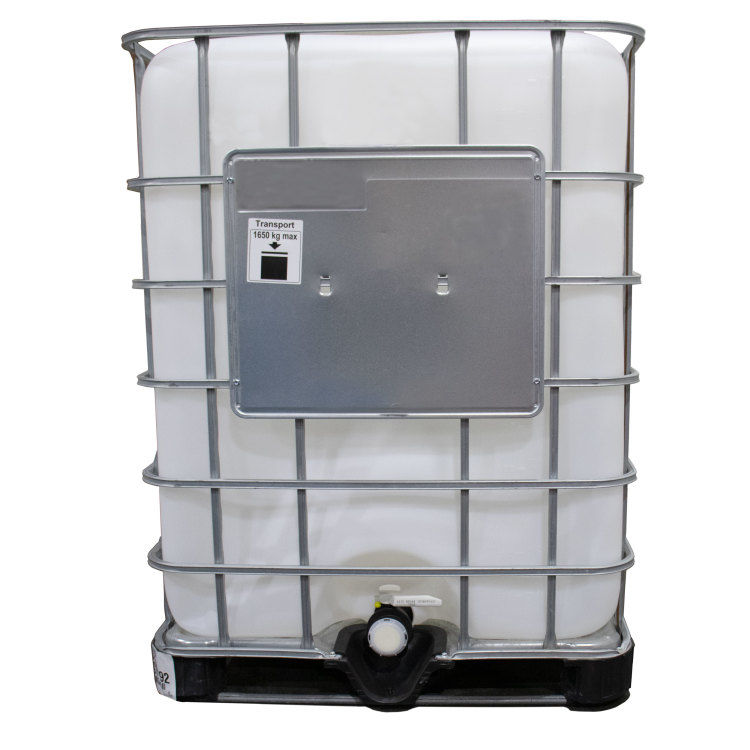 330 Gallon Remanufactured IBC Tote, Natural Bottle, 2" QD Ball Valve, 2 ...