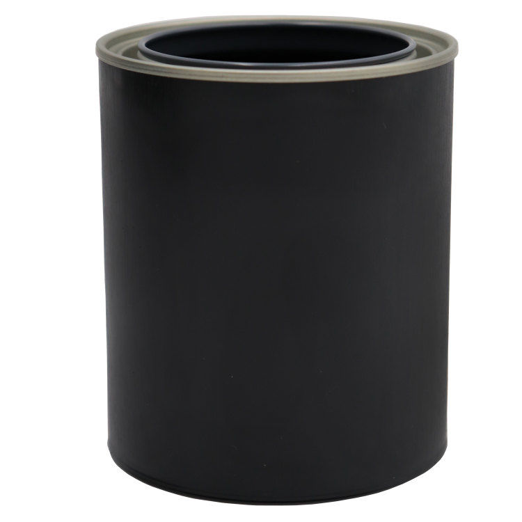1 Pint Black Hybrid Paint Can. Pipeline Packaging