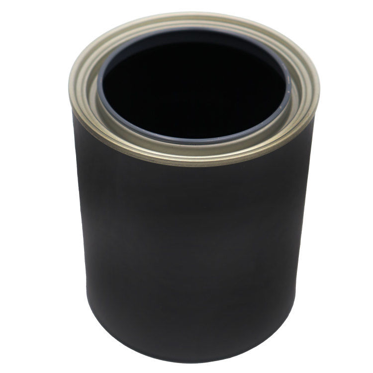 1 Pint Black Hybrid Paint Can. Pipeline Packaging