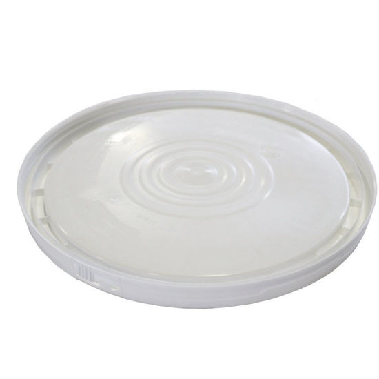 4-Gallon White HDPE Open Head Plastic Pail Cover. Pipeline Packaging