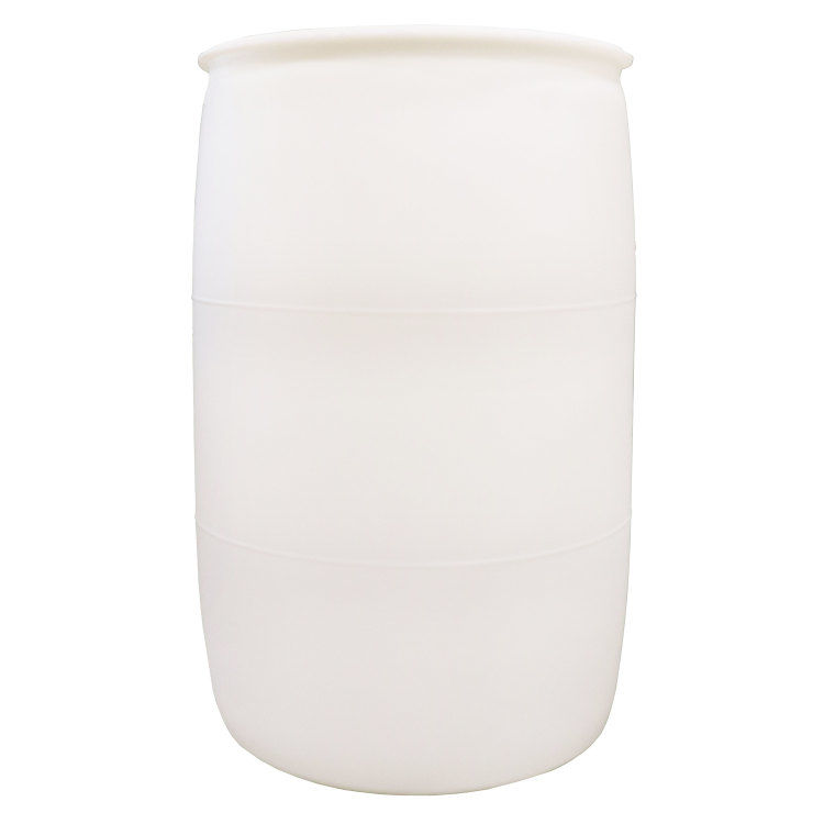 55 Gallon Natural HDPE Plastic Tight Head Drum, 2 x 2" Bung, UN Rated ...