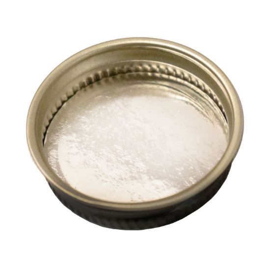 2 oz Flint Glass Paragon Jar, 38-400 w/ attached Black Screw Cap, PALF ...