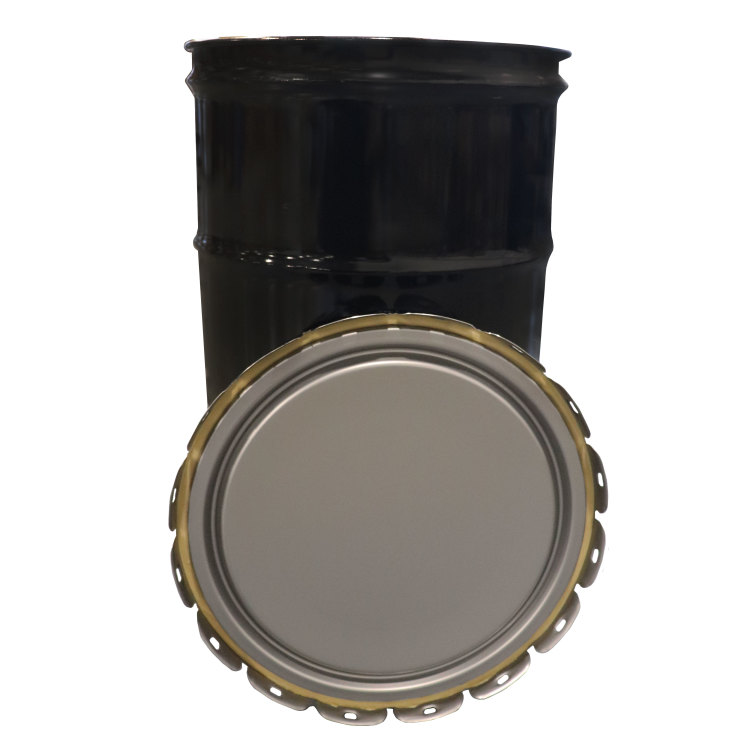 7.5 Gallon Black Open Head Steel Pail, Rust Inhibited Lining, w/ Black ...