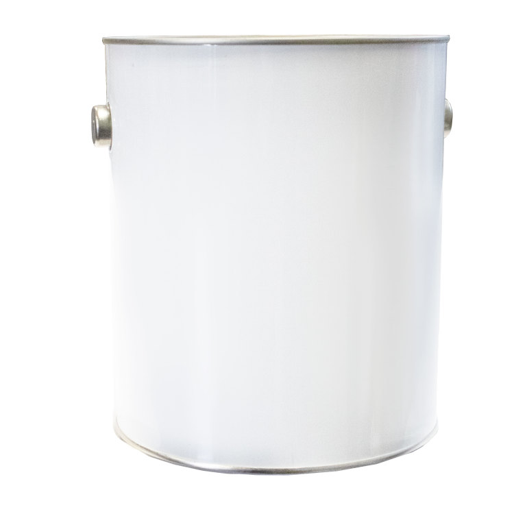1 Gallon Round Metal Paint Can, White Coat, Gray Epoxy Phenolic Lined ...