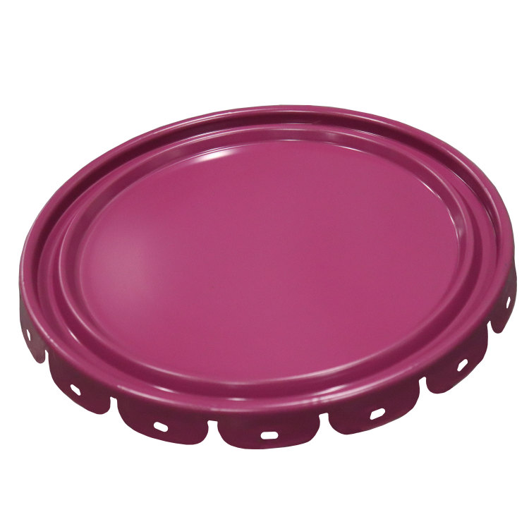 2.5-7 Gallon Purple Steel Pail Lug Cover, w/ Red Phenolic Lining, 24 ...