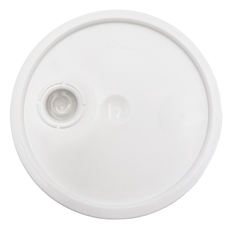 3.5-6 Gallon White HDPE Plastic Pail Cover, w/ Tear Tab, 1 3/4" Tint ...