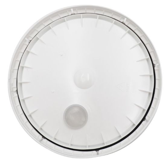 3.5-6 Gallon White HDPE Plastic Pail Cover, w/ Tear Tab, 1 3/4" Tint ...