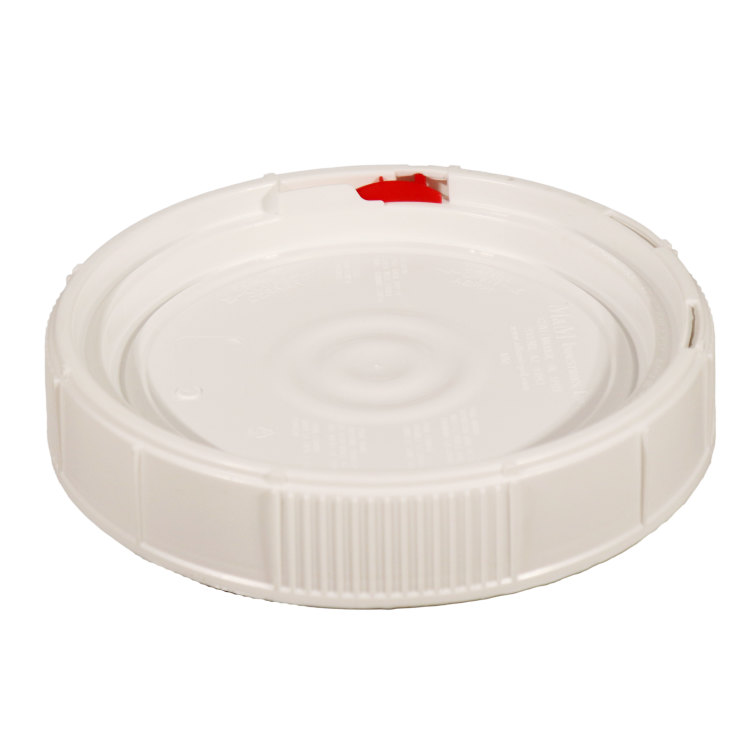 1.25 Gallon White HDPE Plastic Life Latch Screw Top Pail Cover, w ...