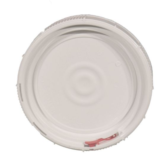 1.25 Gallon White HDPE Plastic Life Latch Screw Top Pail Cover, w ...