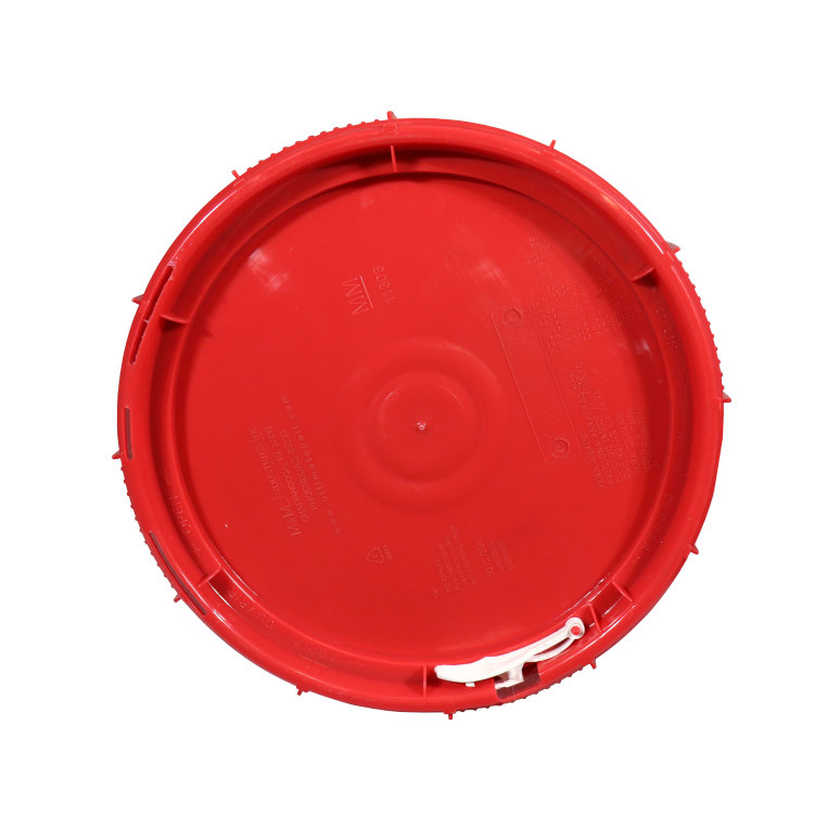 2-2.5 Gallon Red HDPE Plastic Life Latch Screw Top Pail Cover w/ Gasket ...
