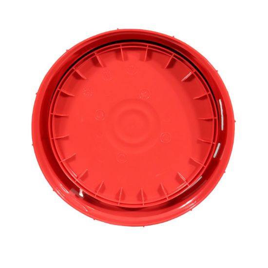 2-2.5 Gallon Red HDPE Plastic Life Latch Screw Top Pail Cover w/ Gasket ...