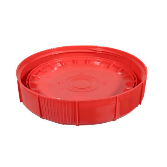 2-2.5 Gallon Red HDPE Plastic Life Latch Screw Top Pail Cover w/ Gasket ...