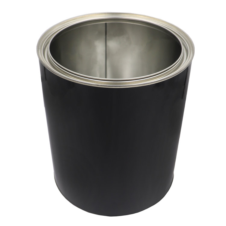 1 Gallon Metal Black Paint Can, 610 x 710, Unlined. Pipeline Packaging