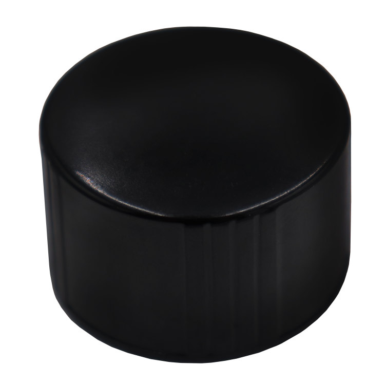 33 mm, 33-430 Black Phenolic Plastic Screw Cap, w/ Poly Seal Liner ...