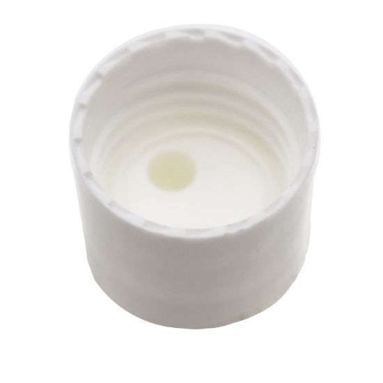 24mm, 24-410 White PP Plastic Small Disc Top Cap, .308 Orifice ...